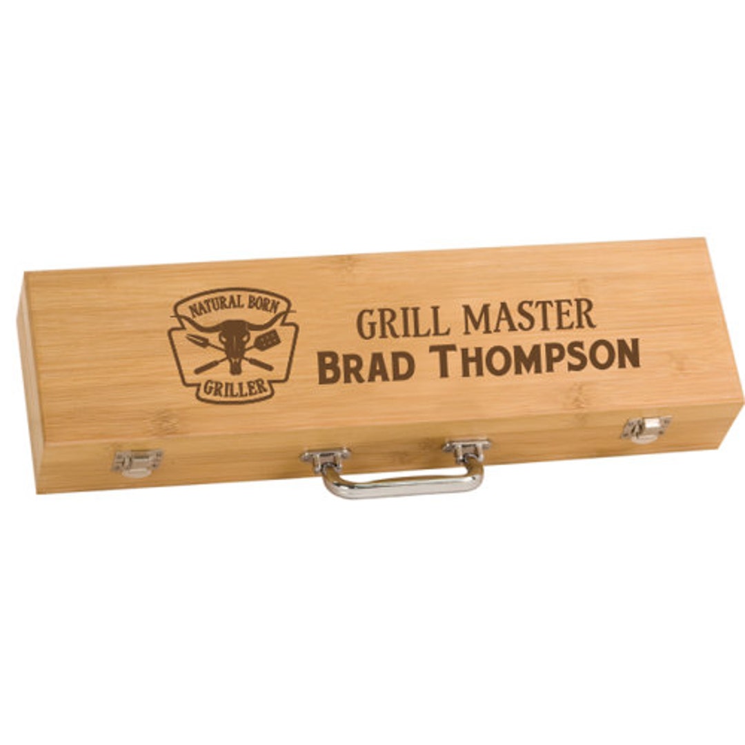 Personalized Barbeque Set Engraved BBQ Gift Set BBQ Tools Custom ...
