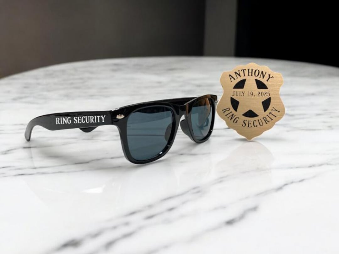 Custom Ring Bearer Security Badge, Engraved Gift for Wedding ...