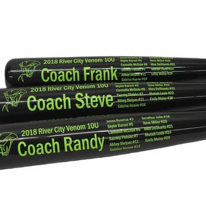 18" Personalized Baseball Bat Custom Baseball Bat Engraved Bat Engraved ...