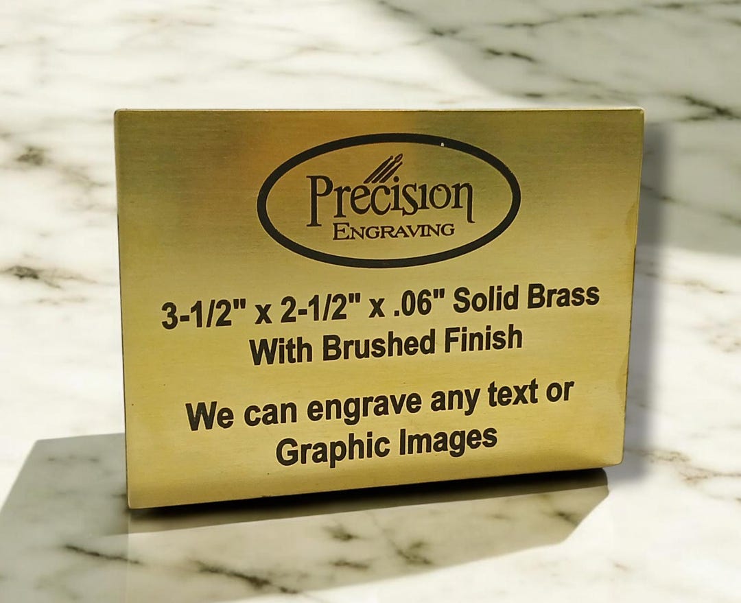 Engraved Brass Engraved Name Tag Solid Brass Tag Personalized Name Tag ...