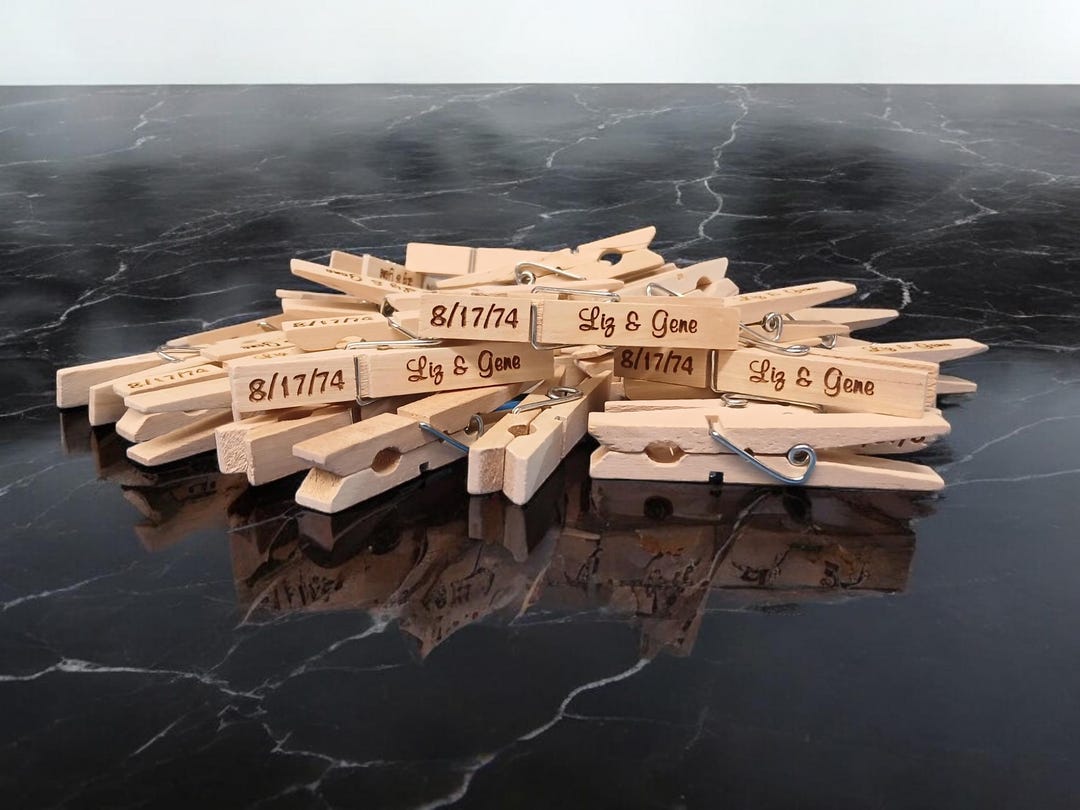 Personalized Clothes Pin Wooden Clothes Pin Table Decor Party Favor ...