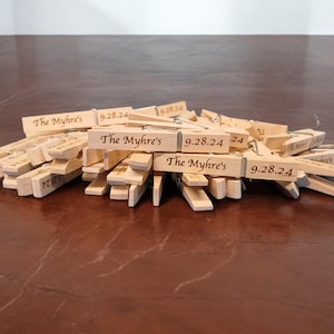 Personalized Clothes Pin Wooden Clothes Pin Table Decor Party Favor ...