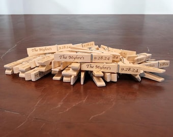 Personalized Clothes Pin Wooden Clothes Pin Table Decor Party Favor ...