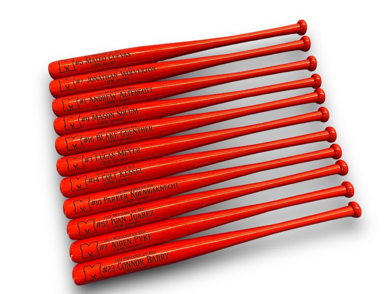18" Personalized Baseball Bat Custom Baseball Bat Engraved Bat Engraved ...