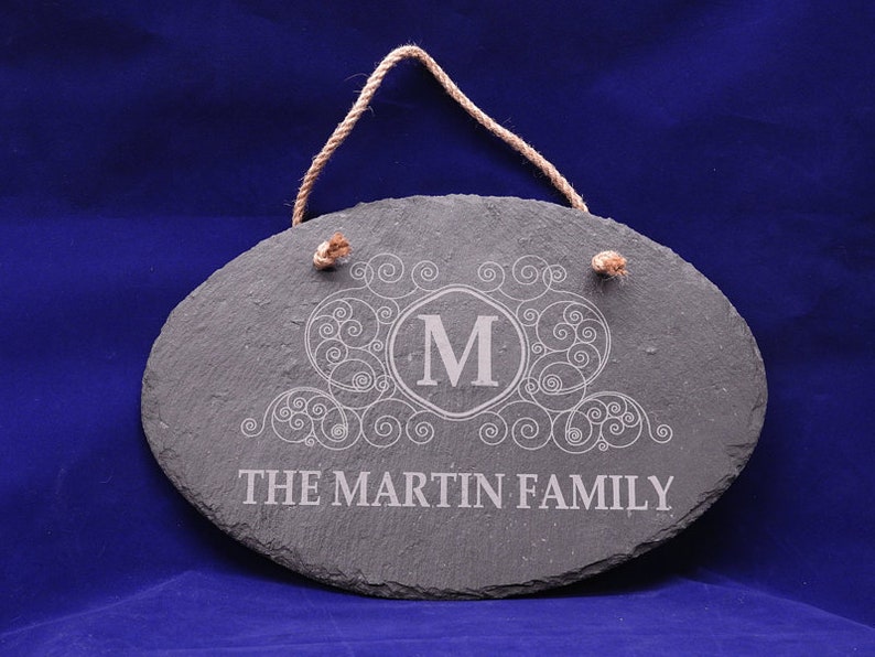 12x8 Engraved Slate Sign Hanging Sign Engraved | Etsy