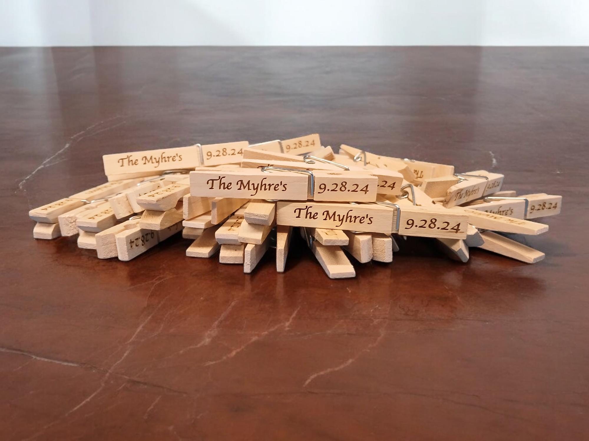 Personalized Clothes Pin Wooden Clothes Pin Table Decor Party Favor ...