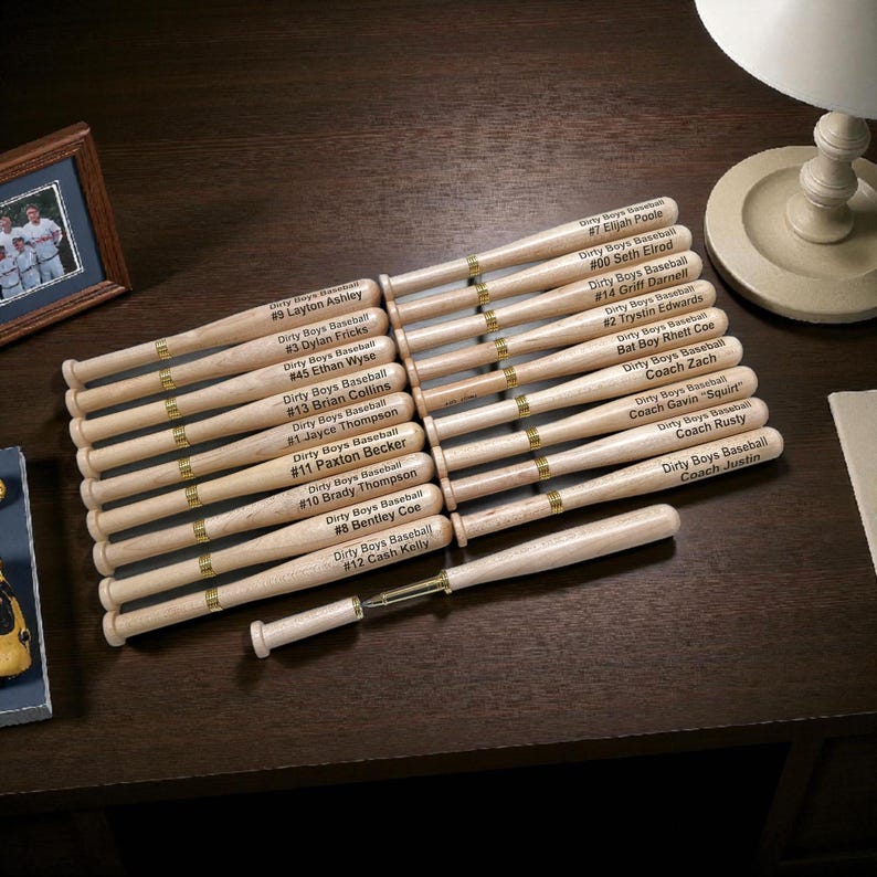 Personalized Baseball Bat Ink Pen Wedding Party Gifts Best Man Gift ...