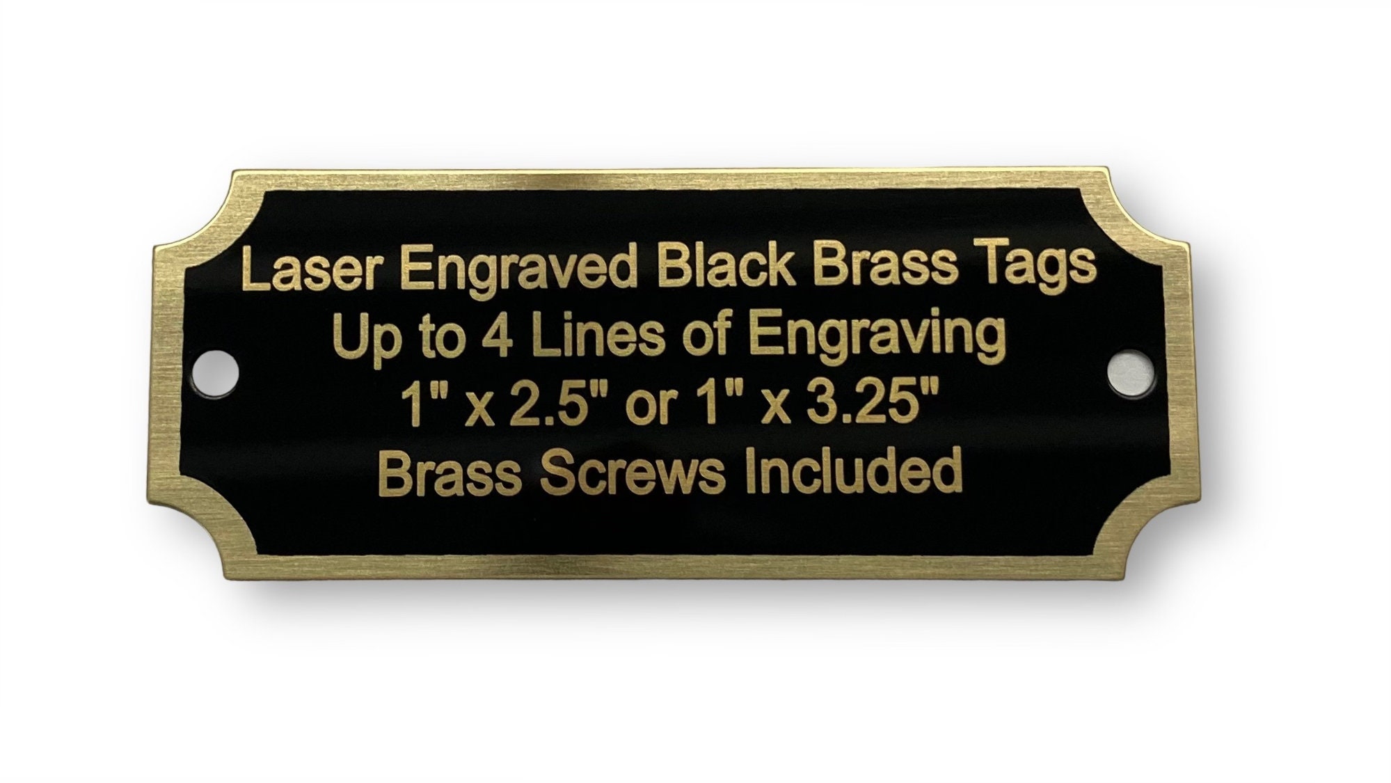 Engraved Brass Name Plate Trophy Awards ID Name Tag Name Tag Taxidermy ...