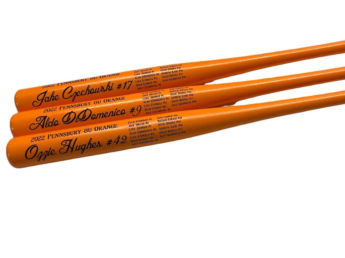 18" Personalized Baseball Bat Custom Baseball Bat Engraved Bat Engraved ...