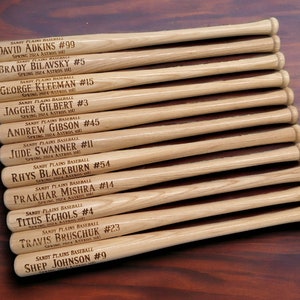 18 Mini Baseball Bat Little League Personalized Baseball Bat Baseball ...