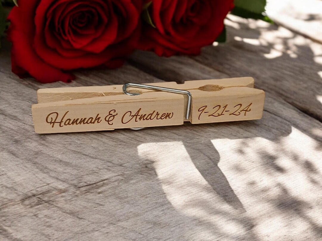 Personalized Clothes Pin Wooden Clothes Pin Table Decor Party Favor ...