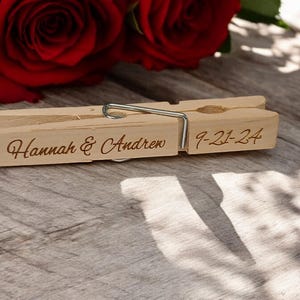 Personalized Clothes Pin Wooden Clothes Pin Table Decor Party Favor ...