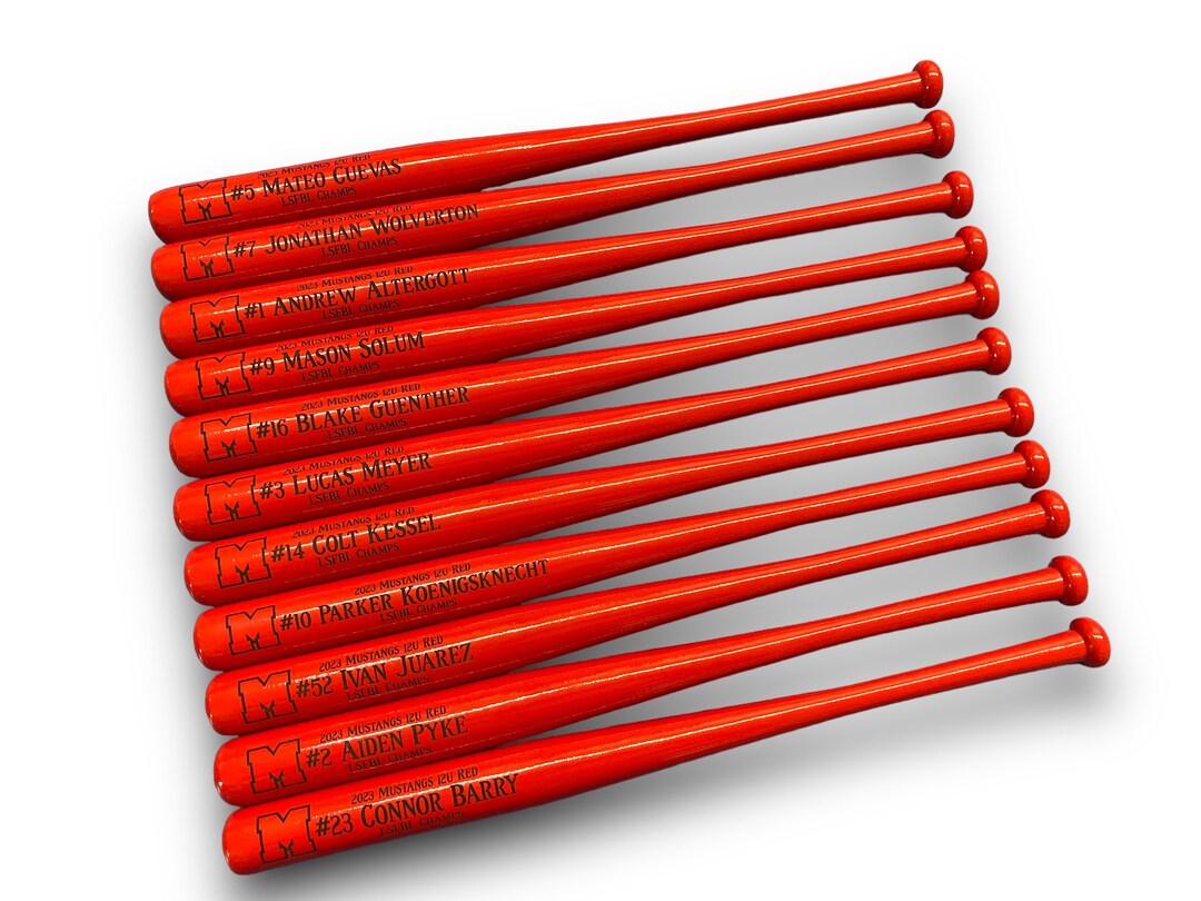 18" Personalized Baseball Bat Custom Baseball Bat Engraved Bat Engraved ...