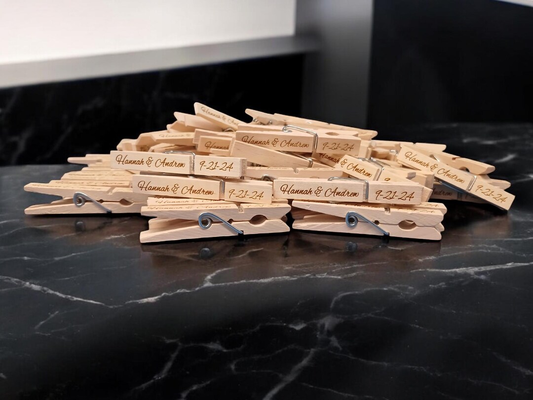 Personalized Clothes Pin Wooden Clothes Pin Table Decor Party Favor ...