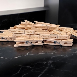 Personalized Clothes Pin Wooden Clothes Pin Table Decor Party Favor ...