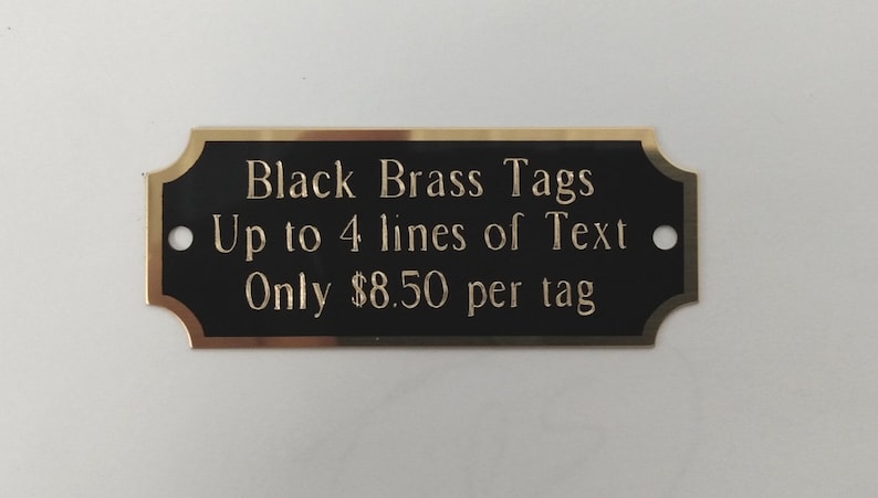 Engraved Brass Name Plate Trophy Awards ID Name Tag Name Tag - Etsy