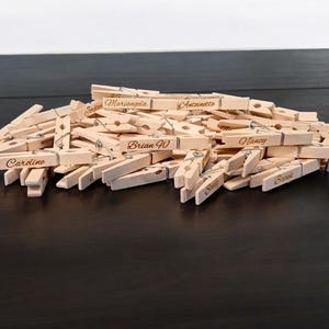 Personalized Clothes Pin Wooden Clothes Pin Table Decor Party Favor ...