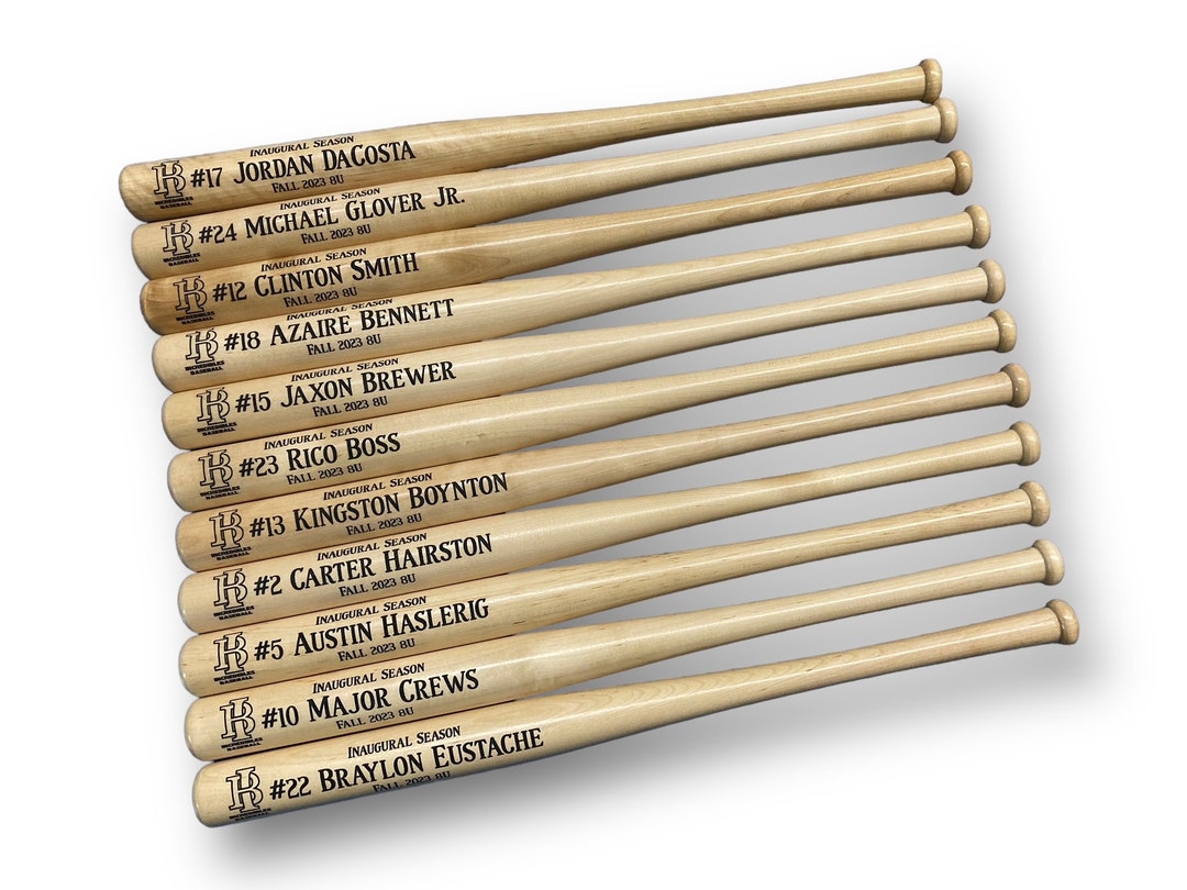 18" Personalized Baseball Bat Custom Baseball Bat Engraved Bat Engraved ...