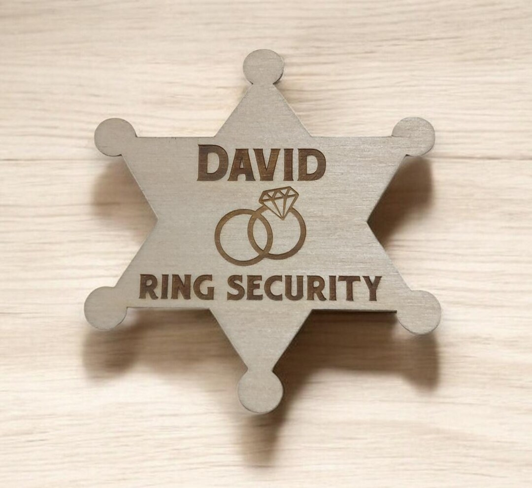 Ring Security Ring Bearer Security Badge Ring Bear Gift Personalized ...