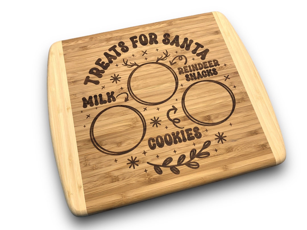 Santa Milk and Cookie Tray Personalized Santa Tray Christmas Tray Santa ...