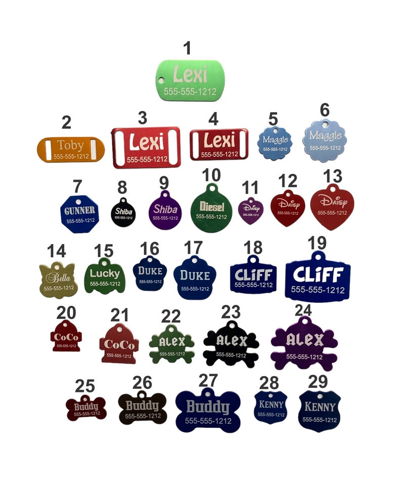Custom Engraved Pet Id Tags for Cats and Dogs - Durable Cat Tags and ...