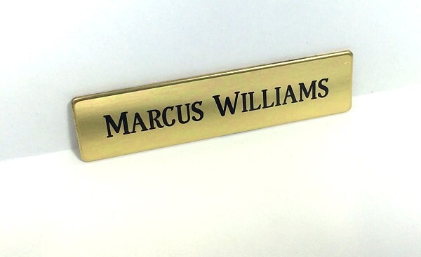 Engraved Brass Engraved Name Tag Solid Brass Tag Personalized - Etsy