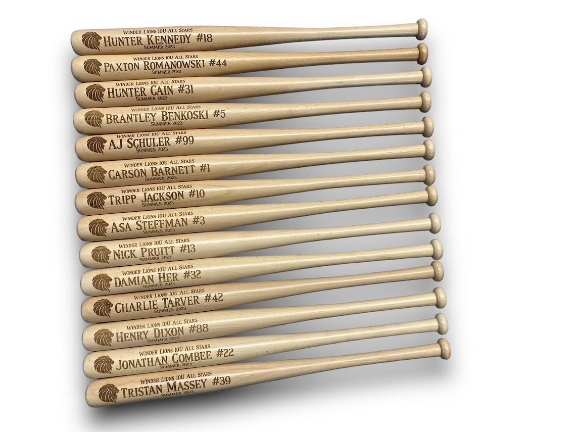 18" Personalized Baseball Bat Custom Baseball Bat Engraved Bat Engraved ...