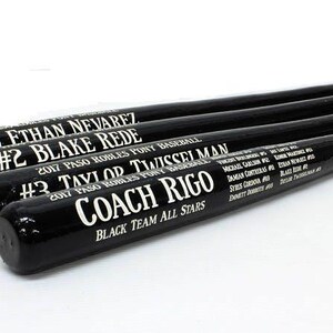 Custom Roster Baseball Bat - Etsy