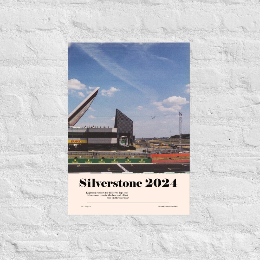 Silverstone F1 Inspired Racing Poster - Etsy