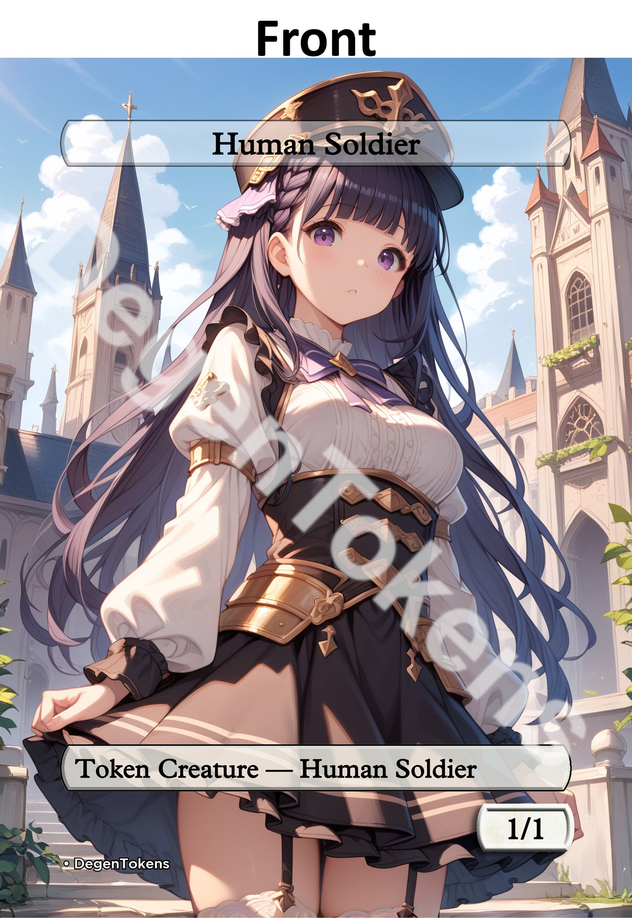 3x Anime Human Token Set Custom MTG Double-sided 1/1 Human & 1/1 Human ...