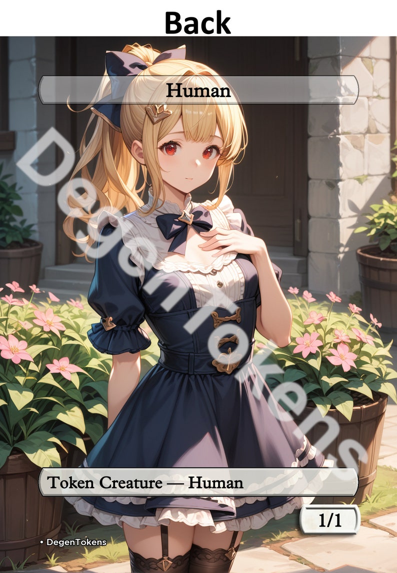 3x Anime Human Token Set Custom MTG Double-sided 1/1 Human & 1/1 Human ...