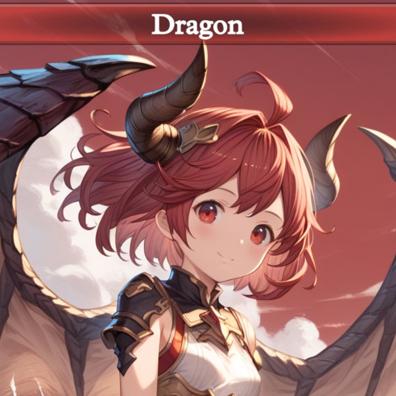 Mtg Dragon Token Anime - Etsy