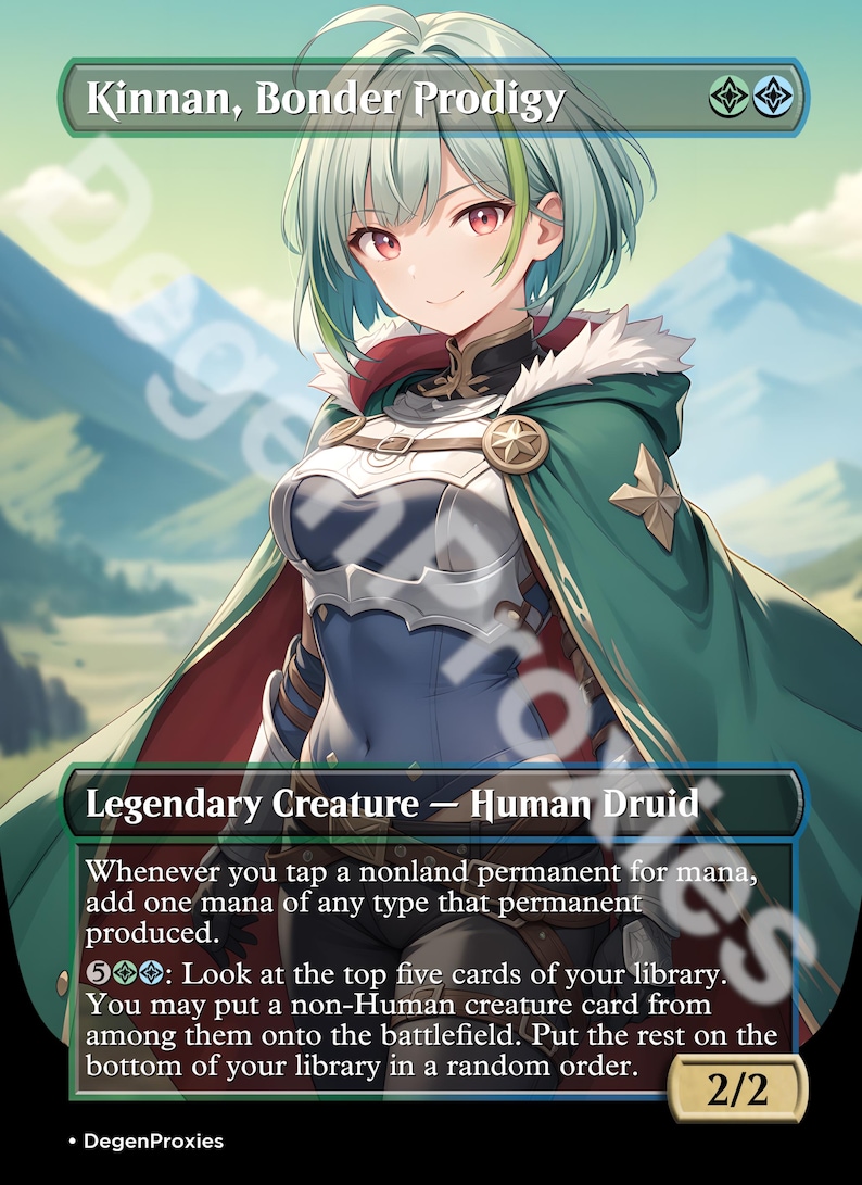 Kinnan, Bonder Prodigy Anime MTG Proxy Card - Etsy