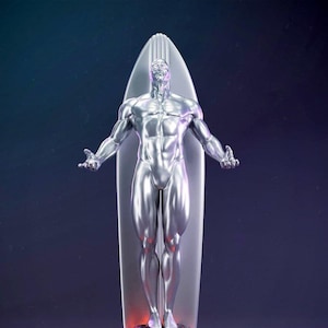 silver surfer chrome background