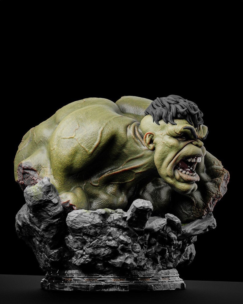 Hulk Bust Statue STL File, 3D Digital Printing STL File for 3D Printers ...