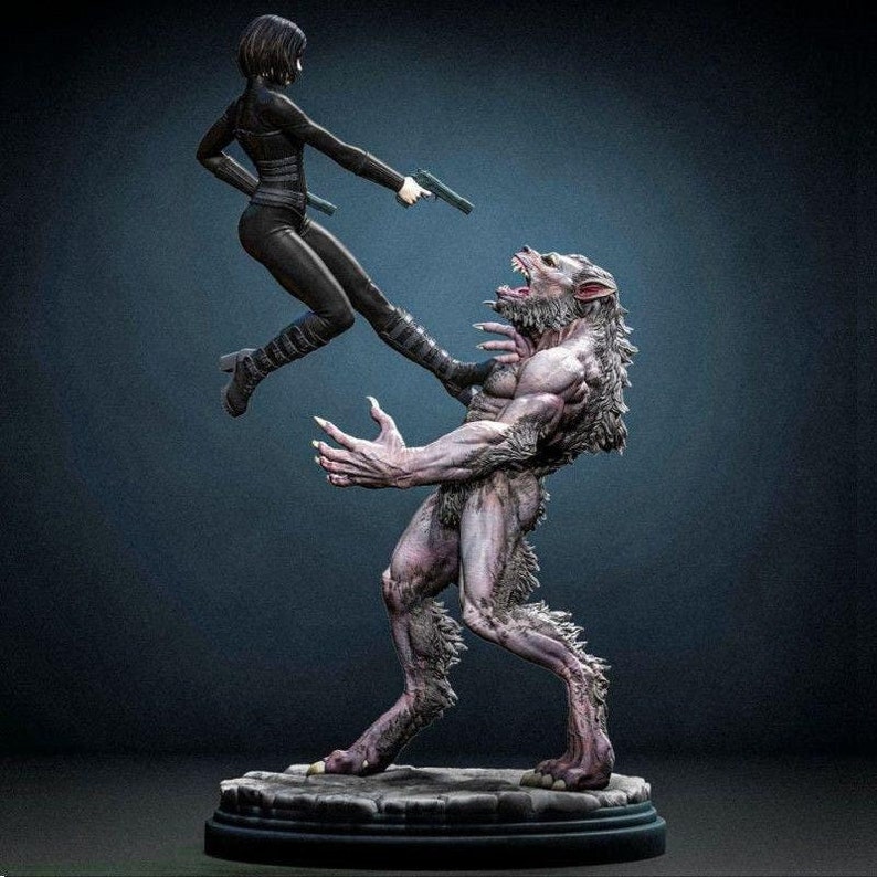 Selena Vs Werewolf Statue STL File, 3D Digital Printing STL File for 3D ...