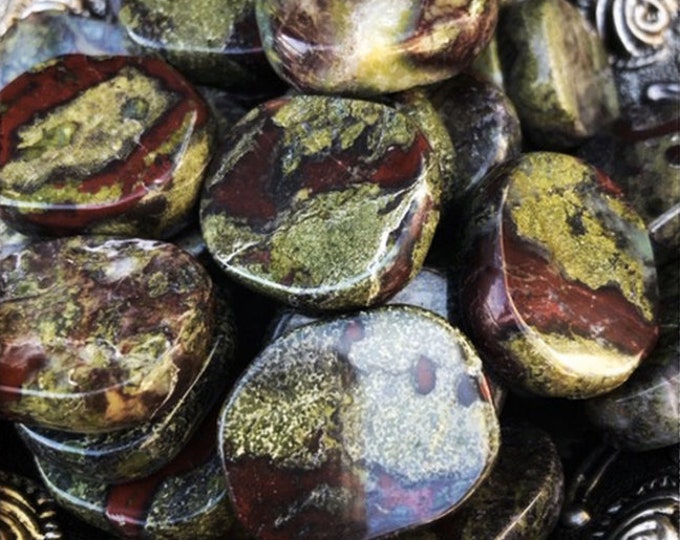 Dragon Stone Gemstone Medallions for Fiery Dragon Energy, Palm Stones ...