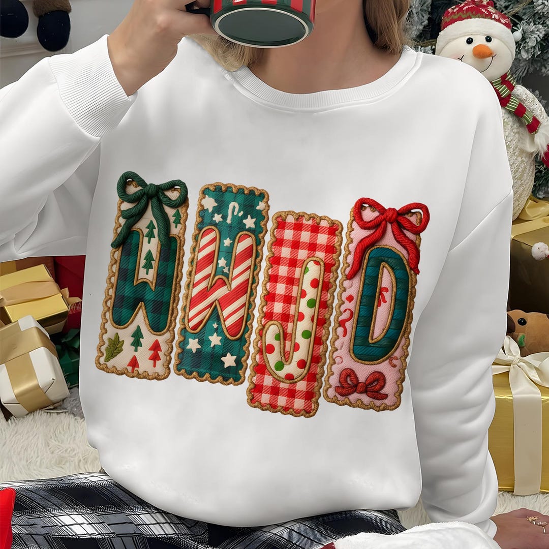 WWJD PNG Christmas PNG, Christian Sweater Design, Girly Coquette Bow ...