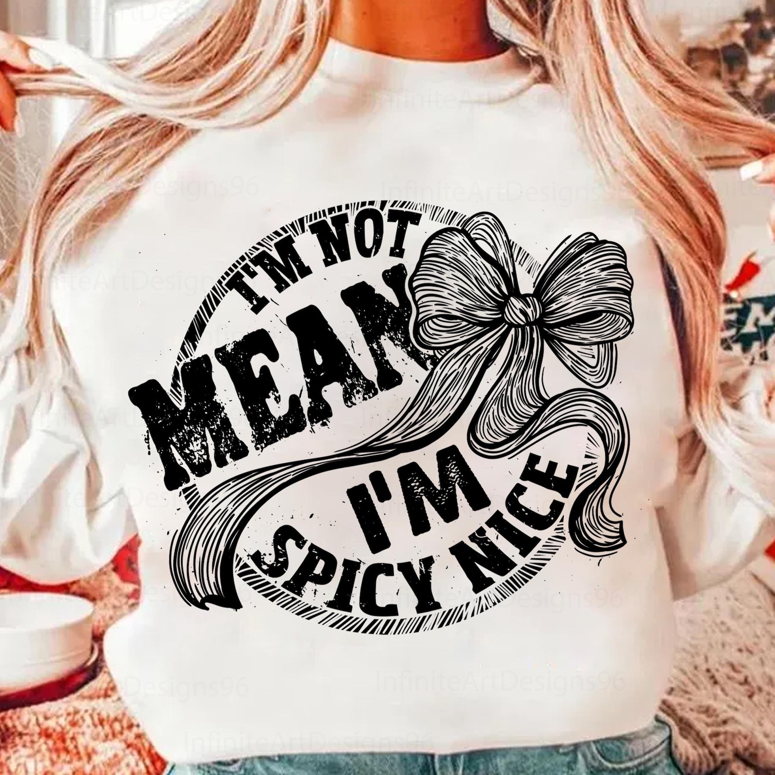 I’m Not Mean I’m Spicy PNG, Funny Mental Health PNG, Sarcastic Png ...