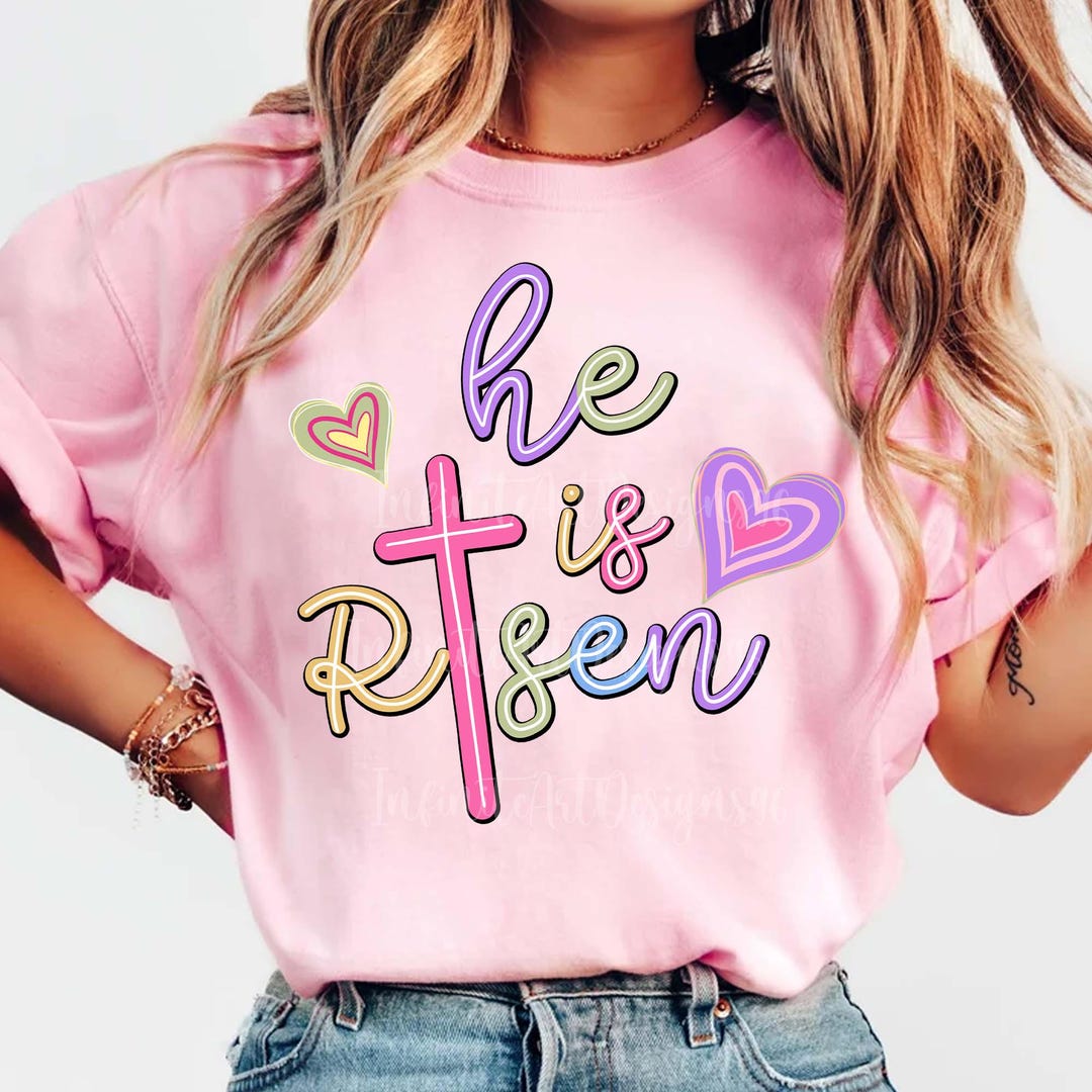 He is Risen Png, Retro Easter Png, Christian Easter Png, Bible Verse ...