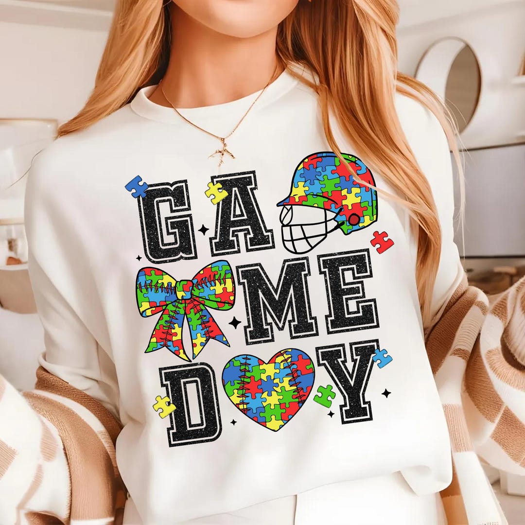 Game Day Autism Png, Autism Awareness Png, Autism Sport Png, Autism ...