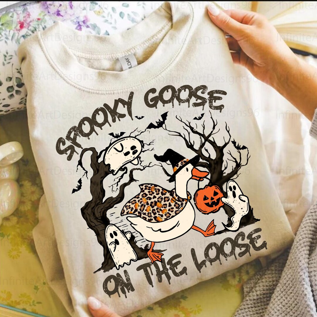 Silly Goose on the Loose Sublimation, Halloween Goose Png, Distressed ...