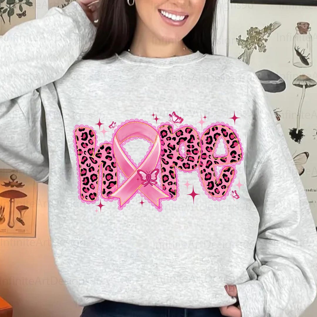 Hope Sublimation, Coquette Girly Breast Cancer, Lace Breast Cancer PNG ...