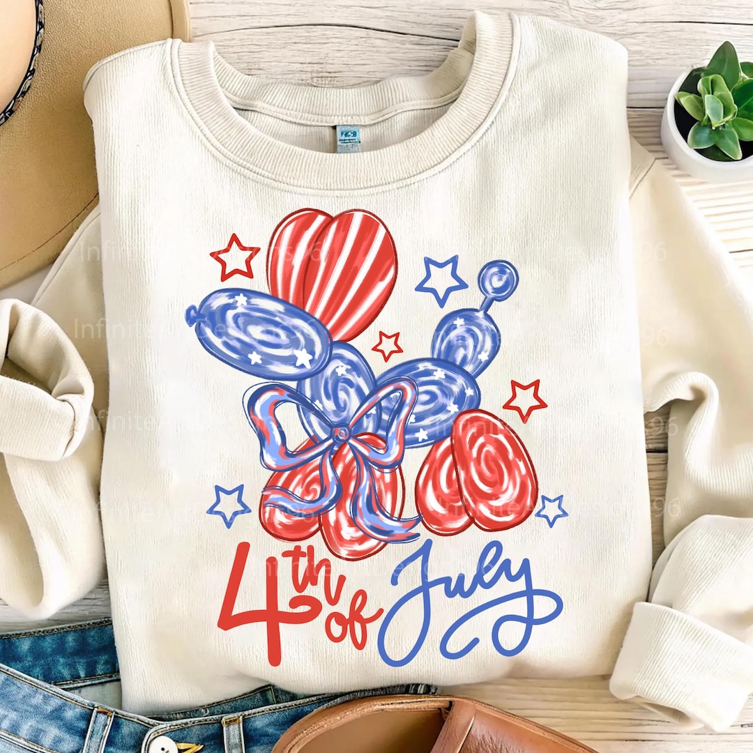 Cute Fourth of July Balloon Dog Png, Balloon Animal Png, 4th of July ...