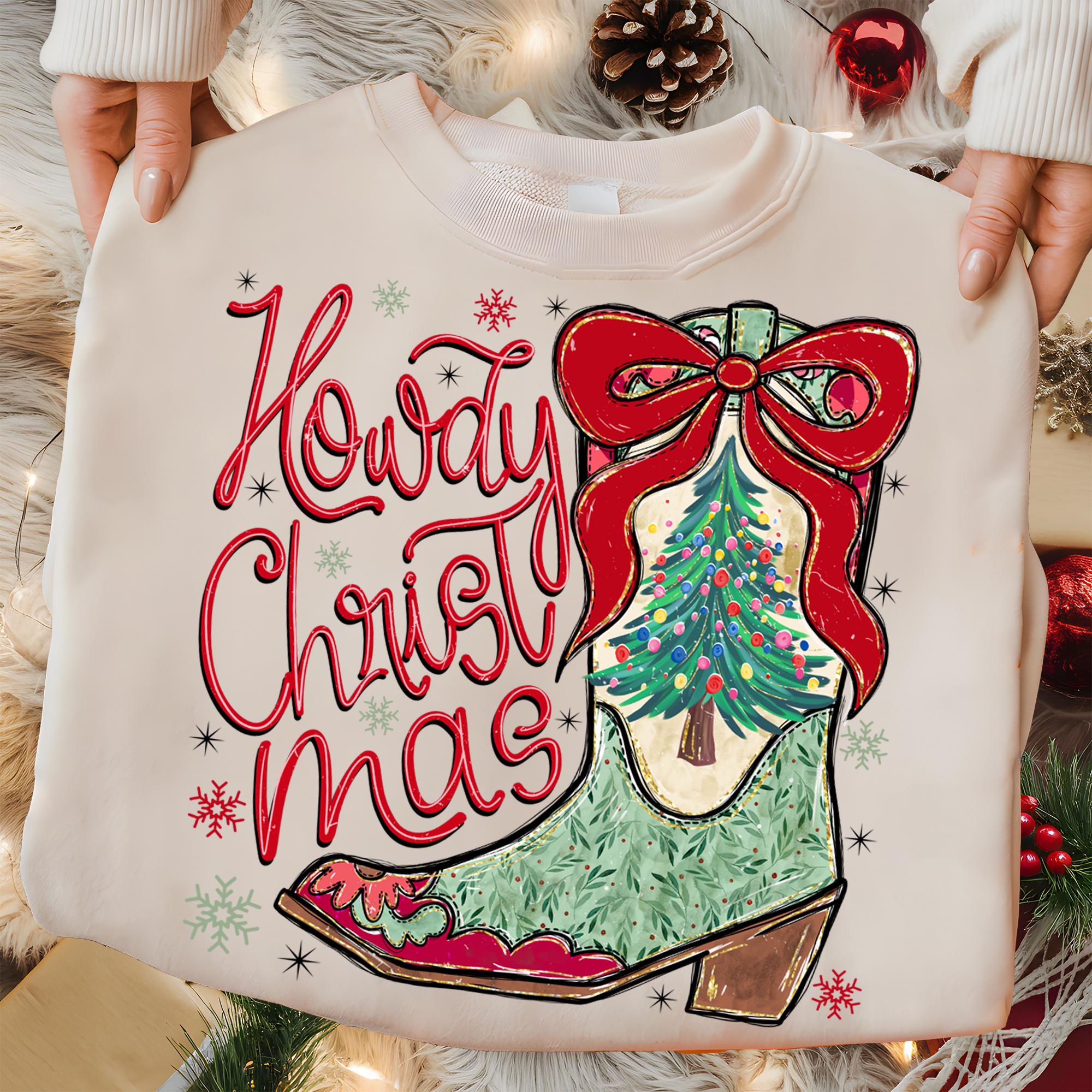 Howdy Christmas Png, Western Christmas Png, Christmas Tree Png, Cowboy ...