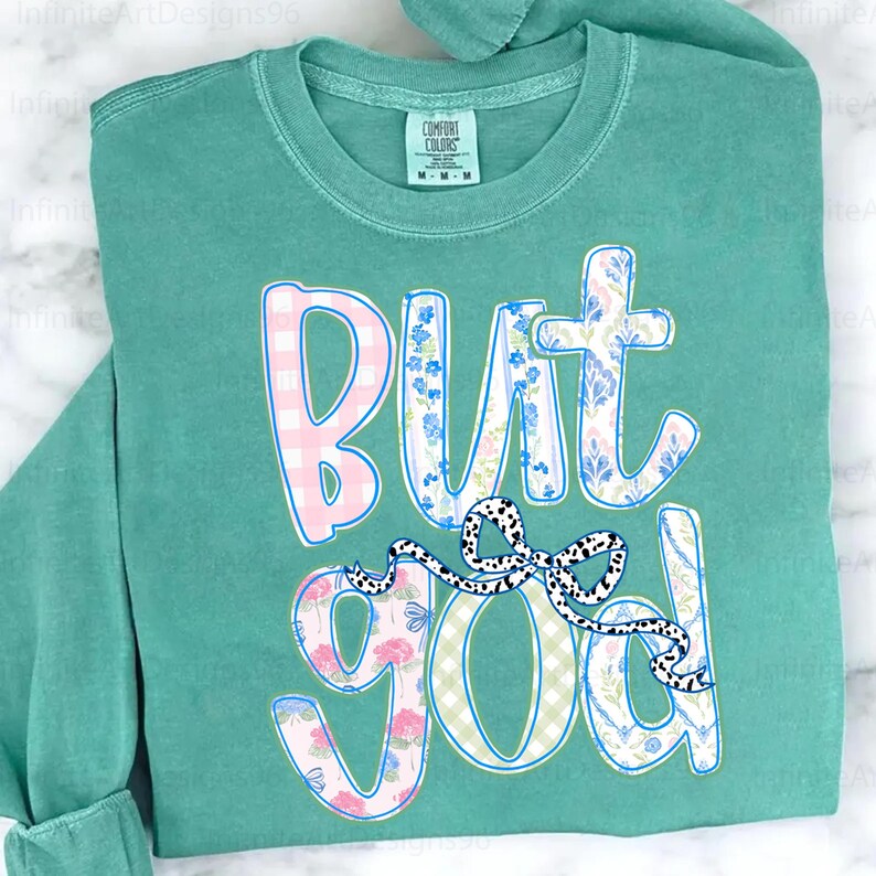 But God Png, Christian Floral, Preppy Floral Png, Bible Verse Png ...