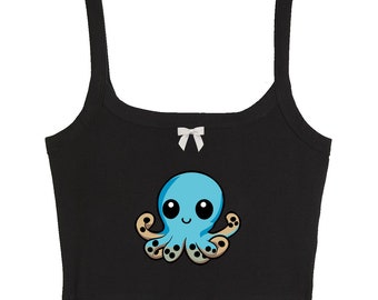 Butterfly Crop Top Cute Animated | Fitted Fit Crop Top | Y2K Clothing ...