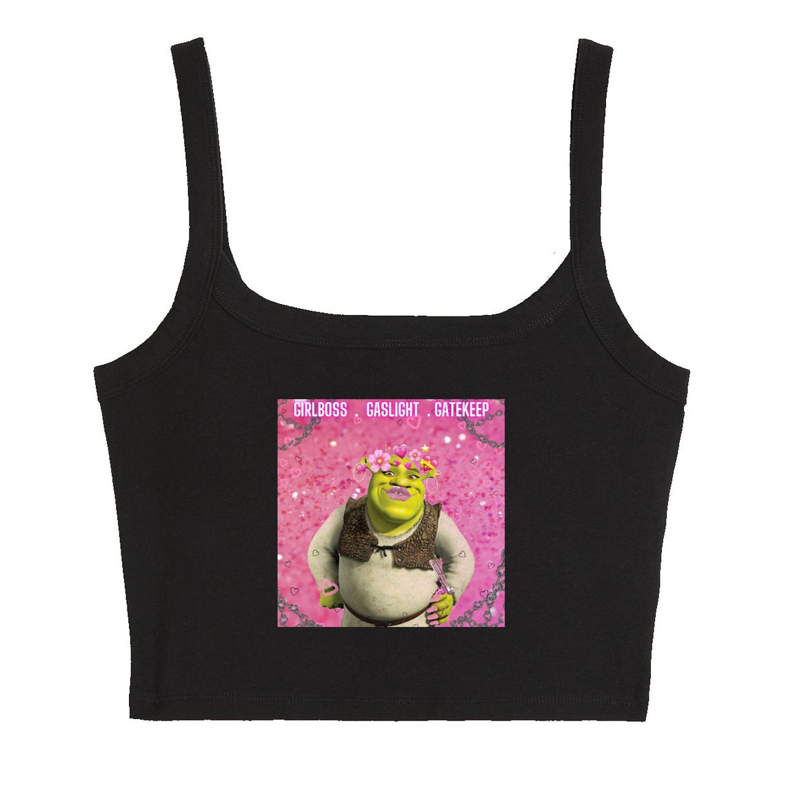 Shrek Slay Girl Crop Top Cute Animated | Fitted Fit Crop Top | Y2K ...