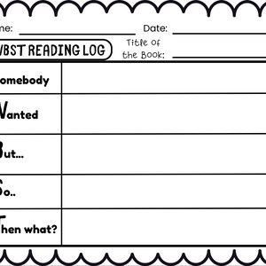 1st and 2nd Grade Reading Summary Sheet SWBST - Etsy
