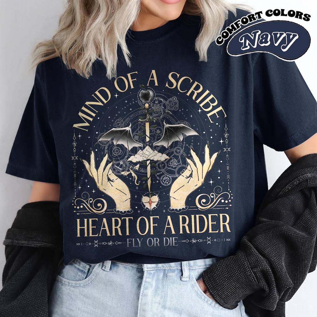 Mind of A Scribe Heart of Arider Comfort Color T-shirt| Fly or Die ...